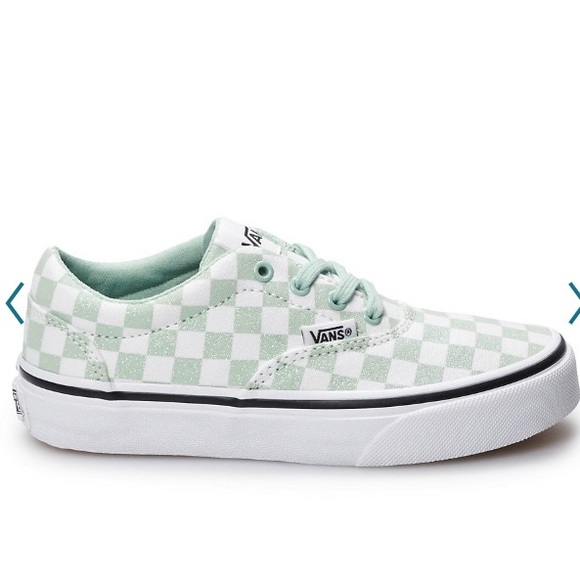 Vans | Shoes | Girls Vans Doheny Green Checker Skate Shoes | Poshmark